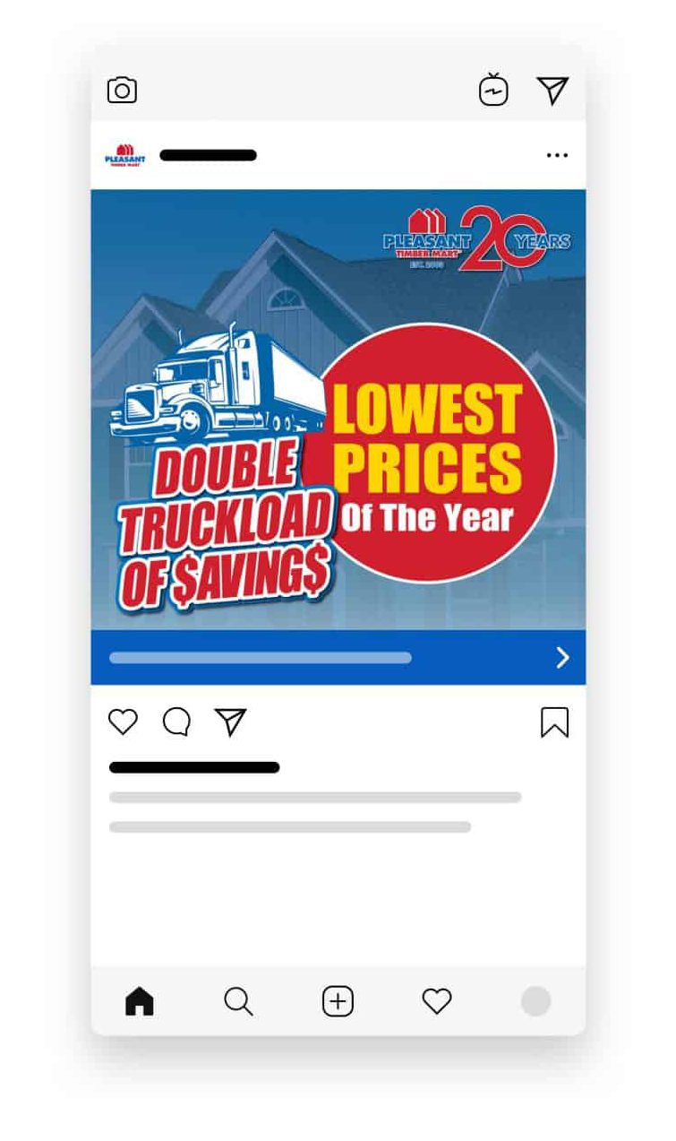 Pleasant TIMBER MART Celebrates 20th Anniversary | Sims Advertising